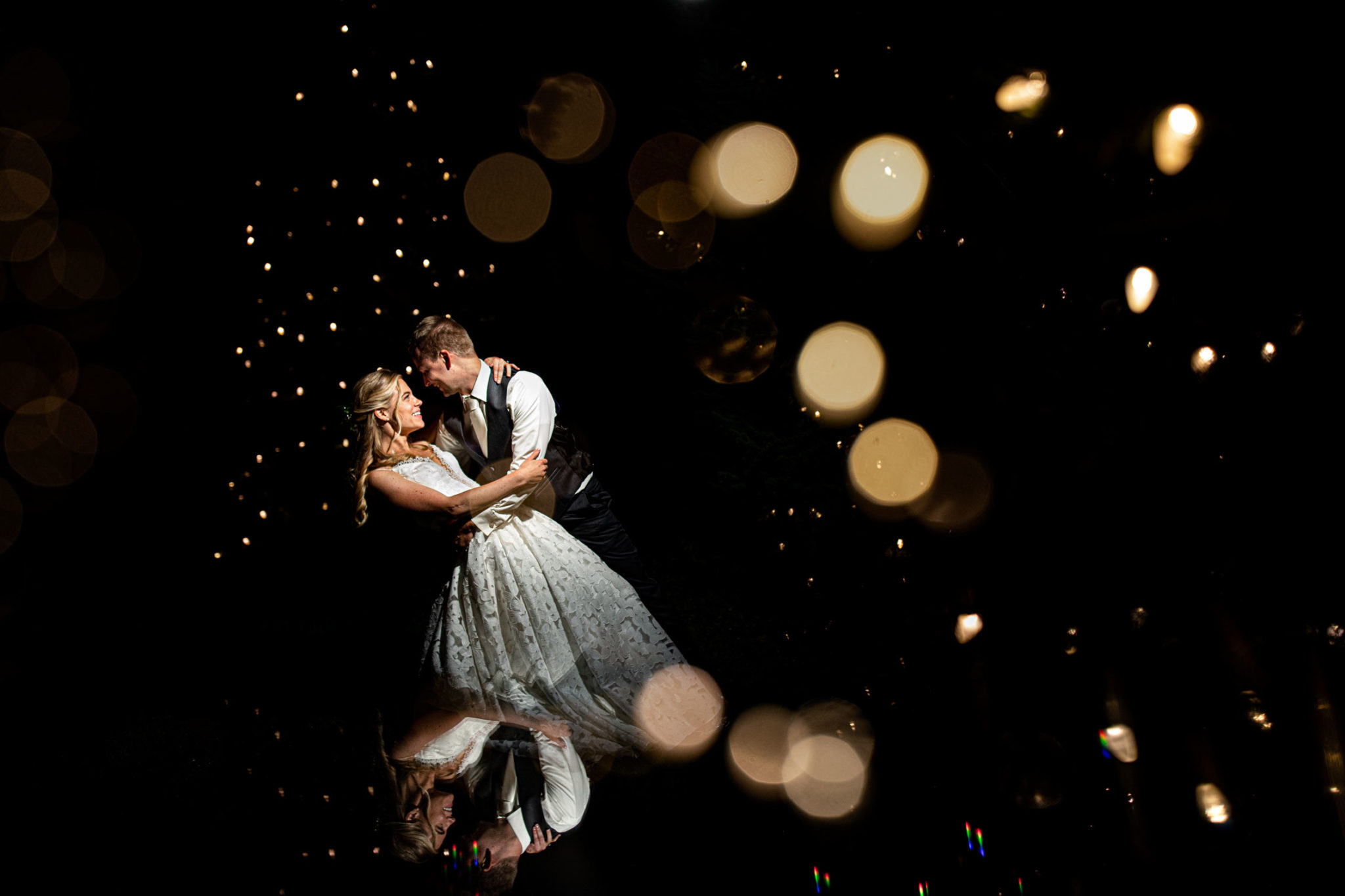Creative night wedding photos - Minneapolis Wedding Photographers