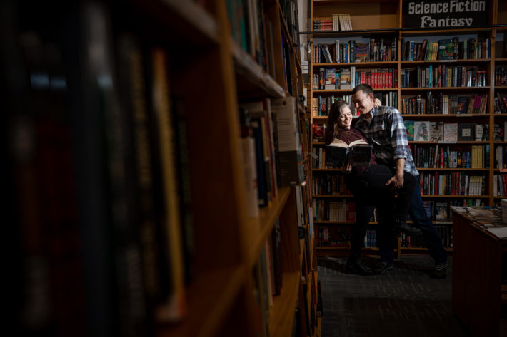 Library engagement session - Minneapolis Wedding Photographers