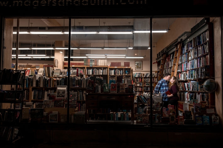 Library engagement session - Minneapolis Wedding Photographers