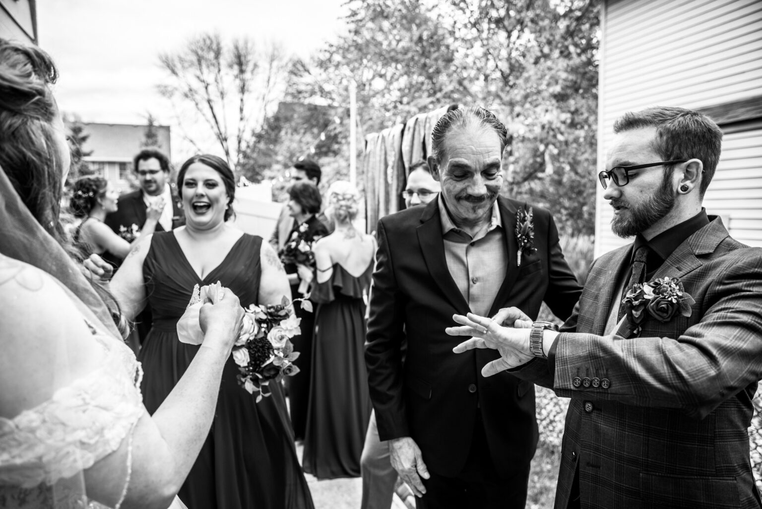 Wedding ceremony at home - Minneapolis Wedding Photographers